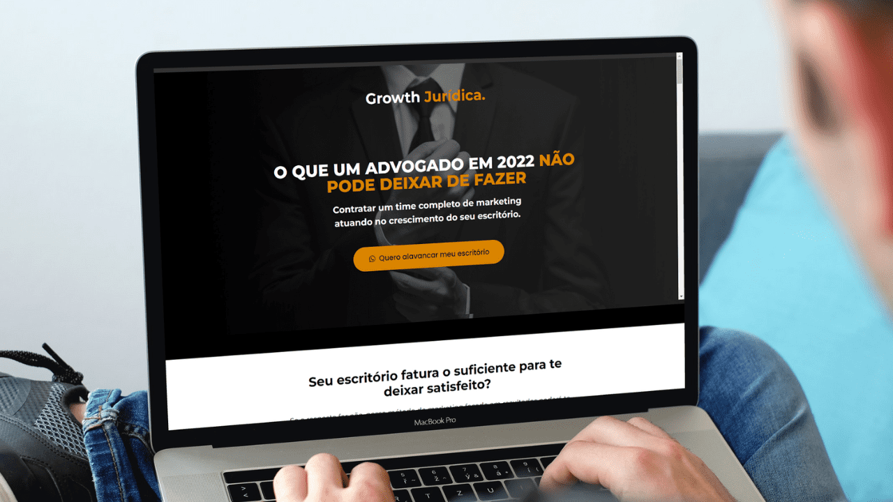 Landing Page de agência de marketing (Growth Jurídica)