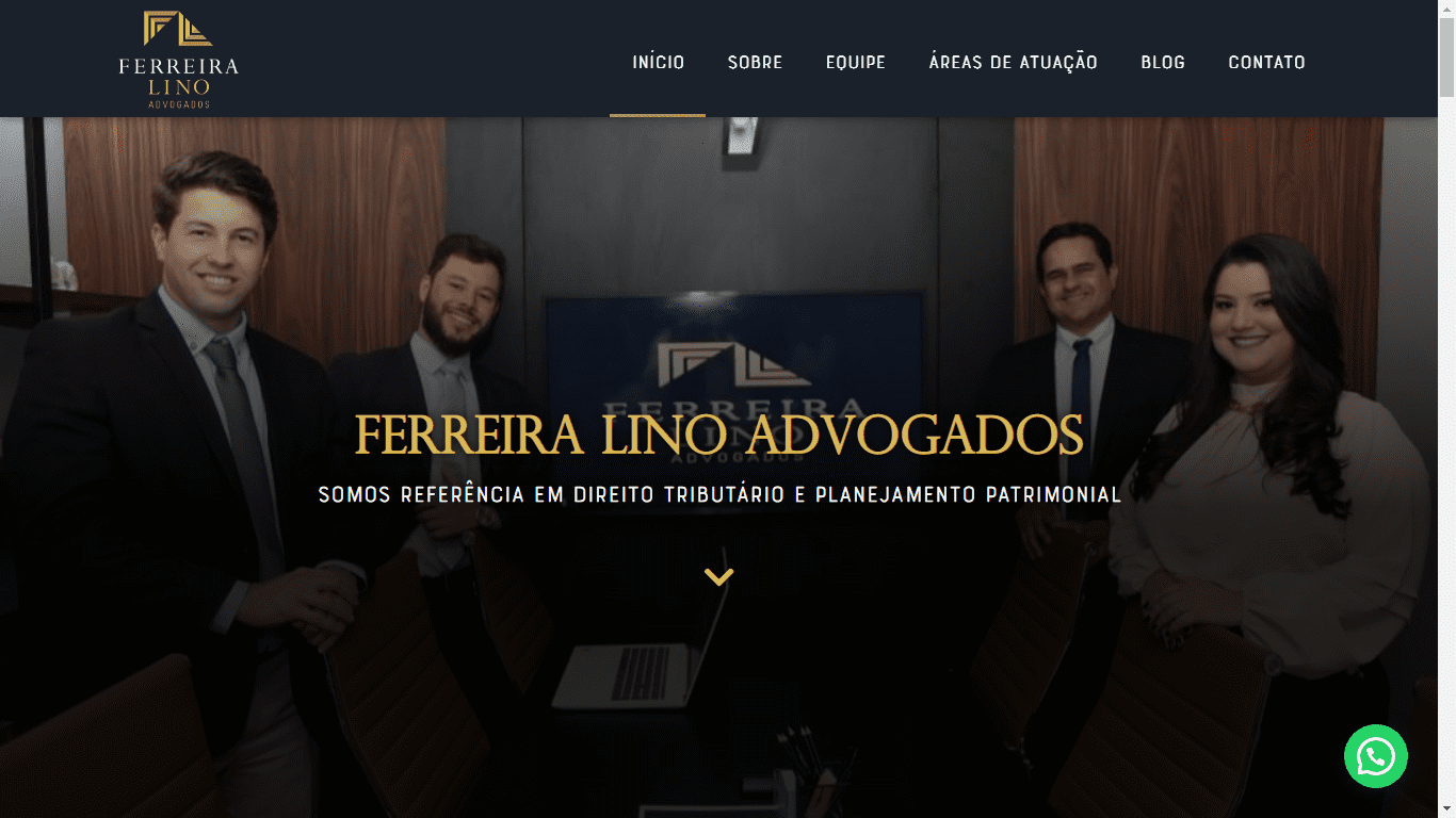 Site de advogado (FERREIRA LINO ADVOGADOS) - Marcus Desenvolvedor WEB